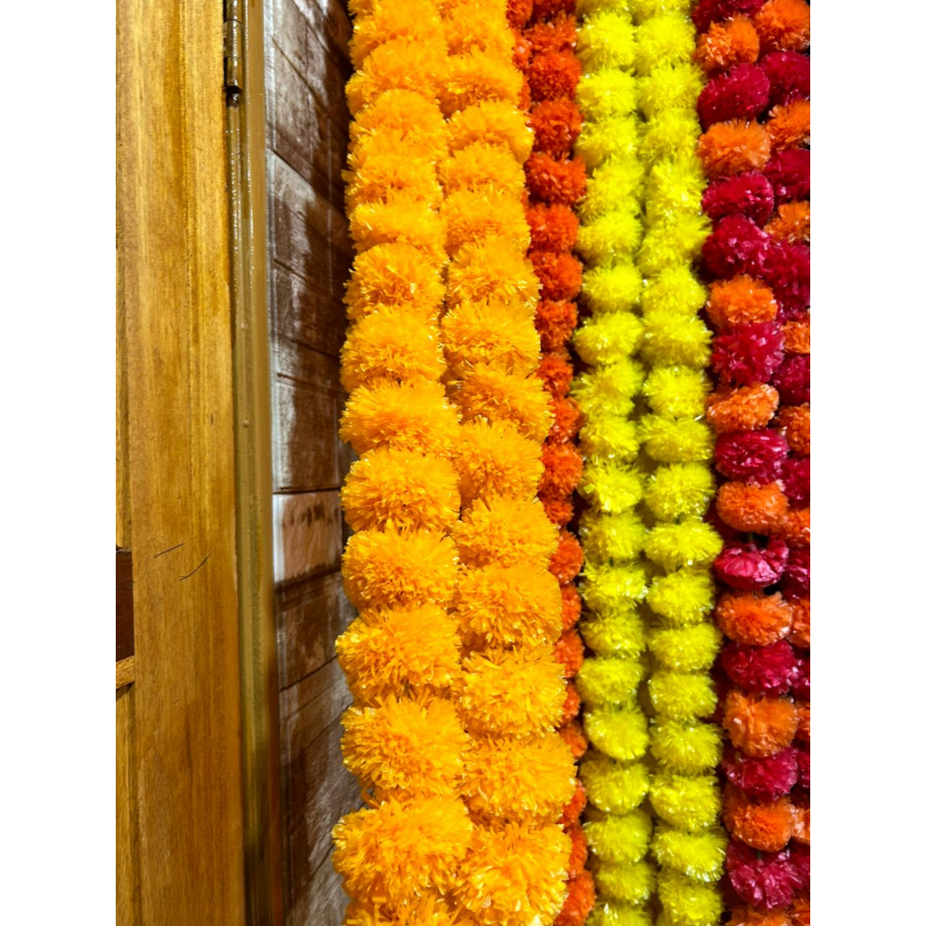 MARIGOLD GARLAND FOR DECORATION NALLUNGU,WEDDING DECORATIVE MARIGOLD ...