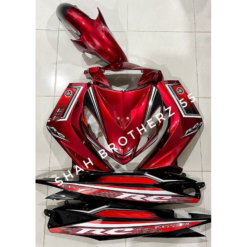 COVERSET 135 LC V1 EXCITER RC HITAM MERAH CUSTOM | Shopee Singapore