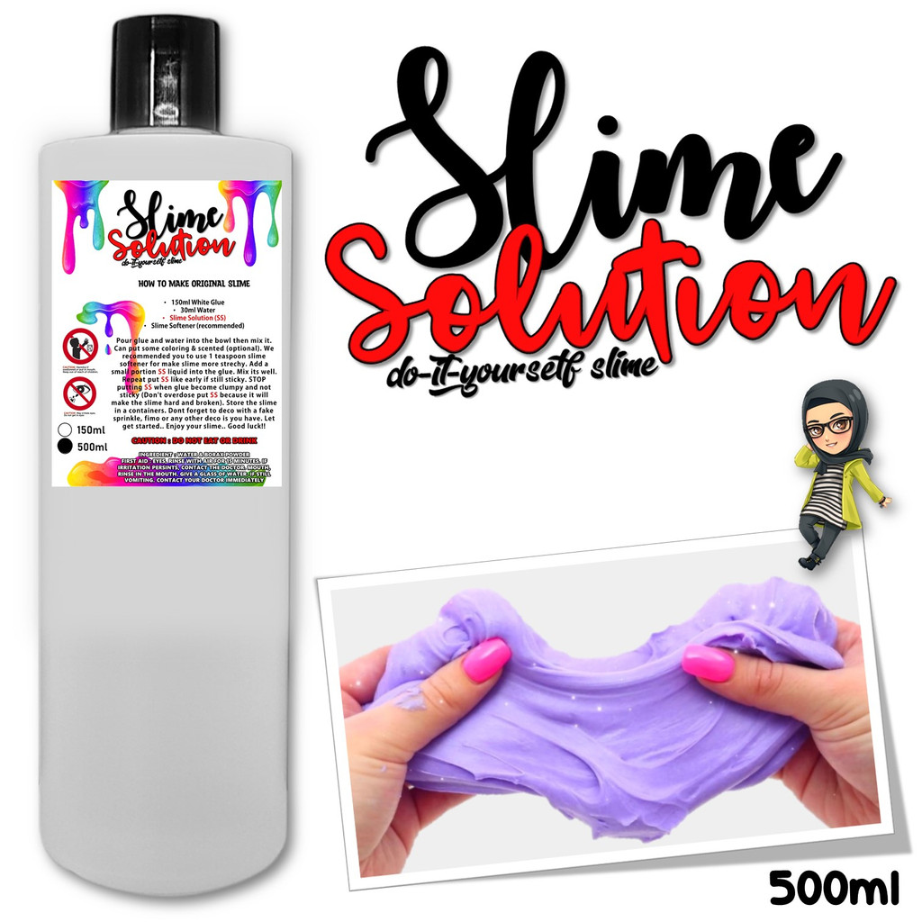 SLIME SOLUTION / ACTIVATOR 500ML - SOLUTION FOR MAKING SLIME ...