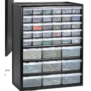 39 Drawers Parts Storage Cabinets Multi Uses Stackable Plastic Storage ...