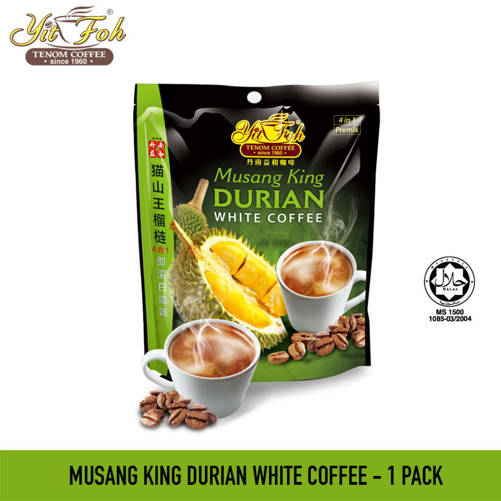 Tenom Yit Foh Durian Musang King White Coffee (1 Pack x 12 Sticks ...