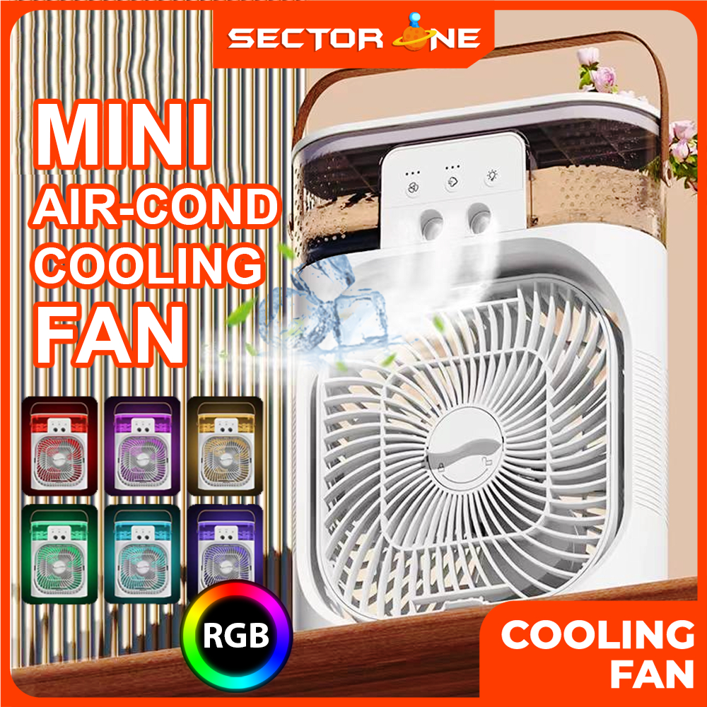 [24HR Ship]Portable Air Cooler Fan USB Mini Aircond Air Cooler Mist Fan ...