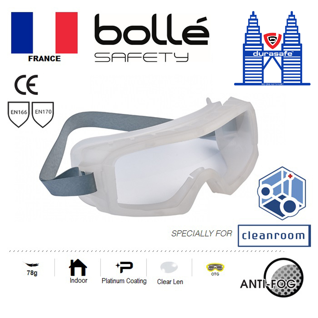 BOLLE COVERALL AUTOCLAVE COVACLAVE Clear Safety Goggles | Shopee Singapore