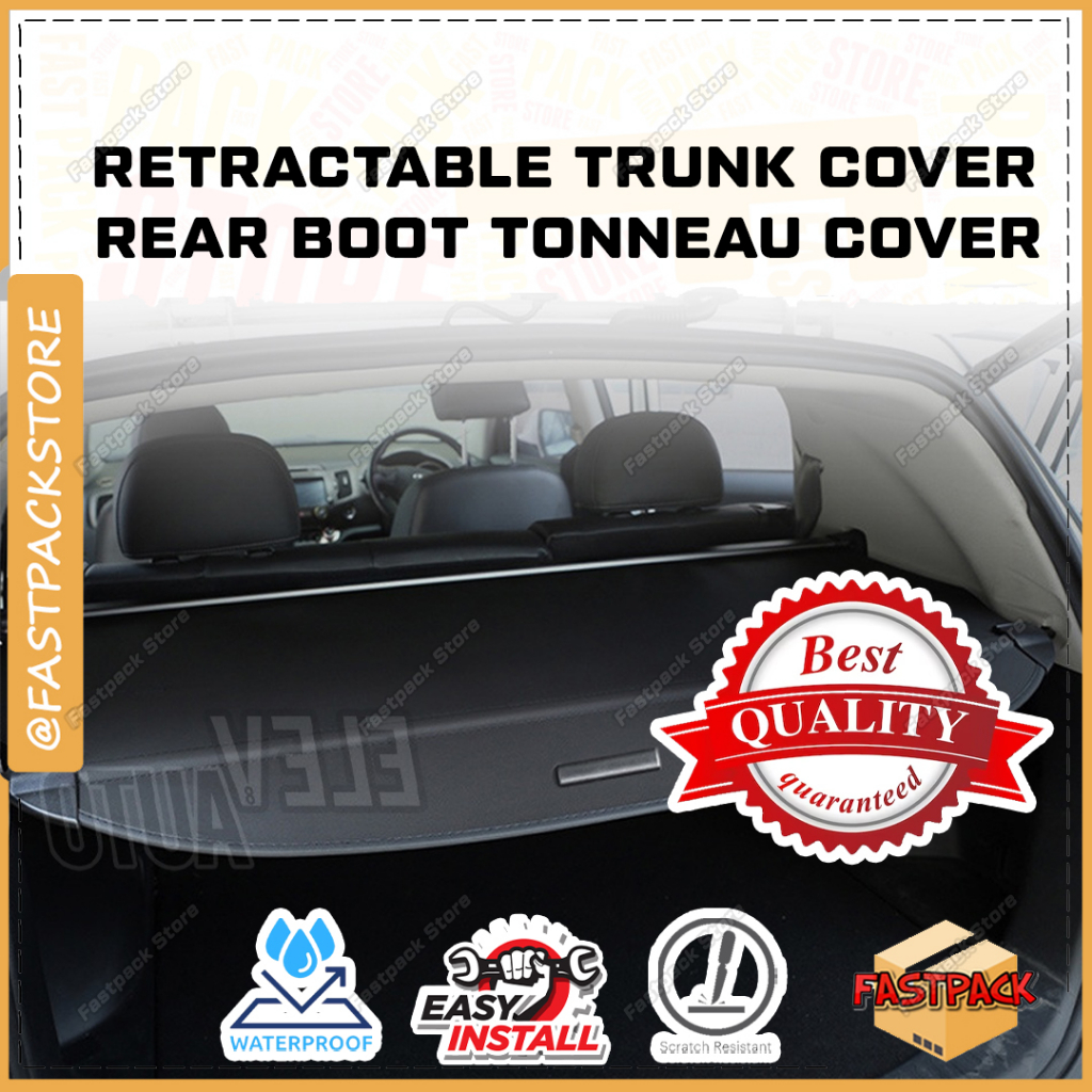 Retractable Trunk Cover Boot Cover Rear Back Cargo Shade Tonneau Cover ...