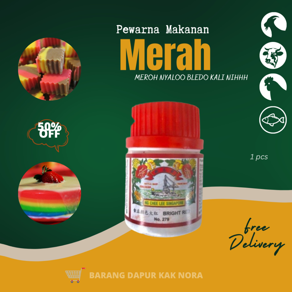MERAH Food Coloring (Red) | Shopee Singapore