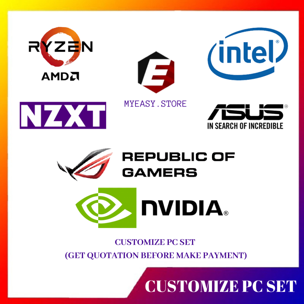 CUSTOMIZE DESKTOP PC Package Payment (GET QUOTATION BEFORE MAKE PAYMENT ...