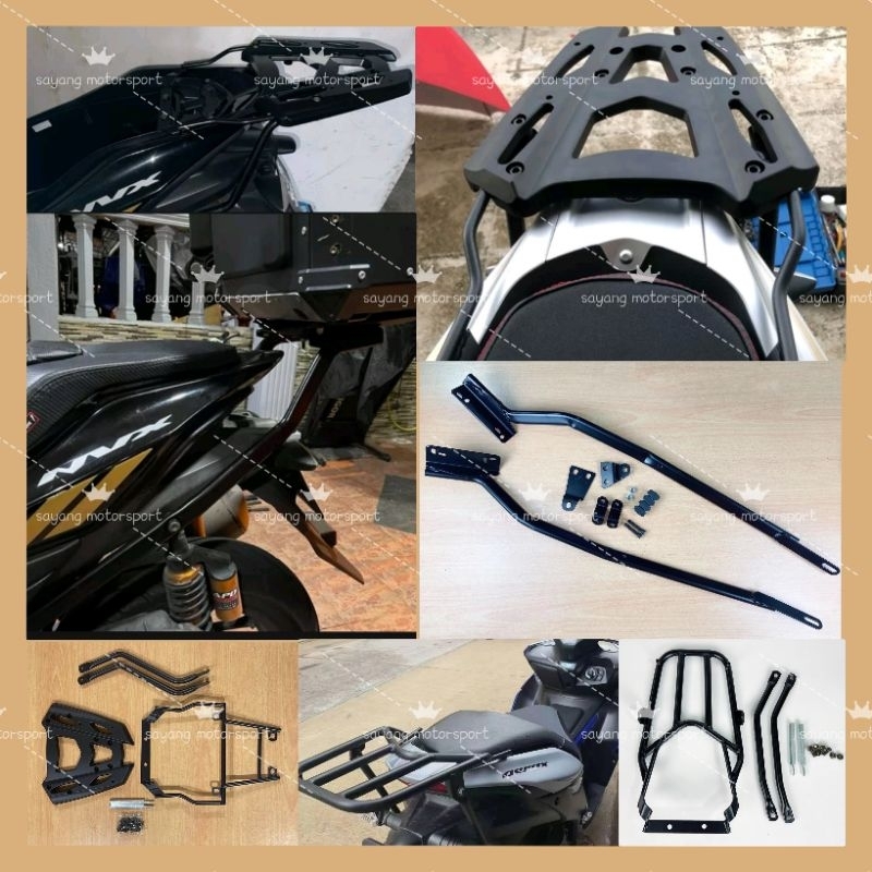 YMH AEROX NVX155 V1 V2 ALLOY BOX CARRIER HEAVY DUTY TOP BOX RACK ...