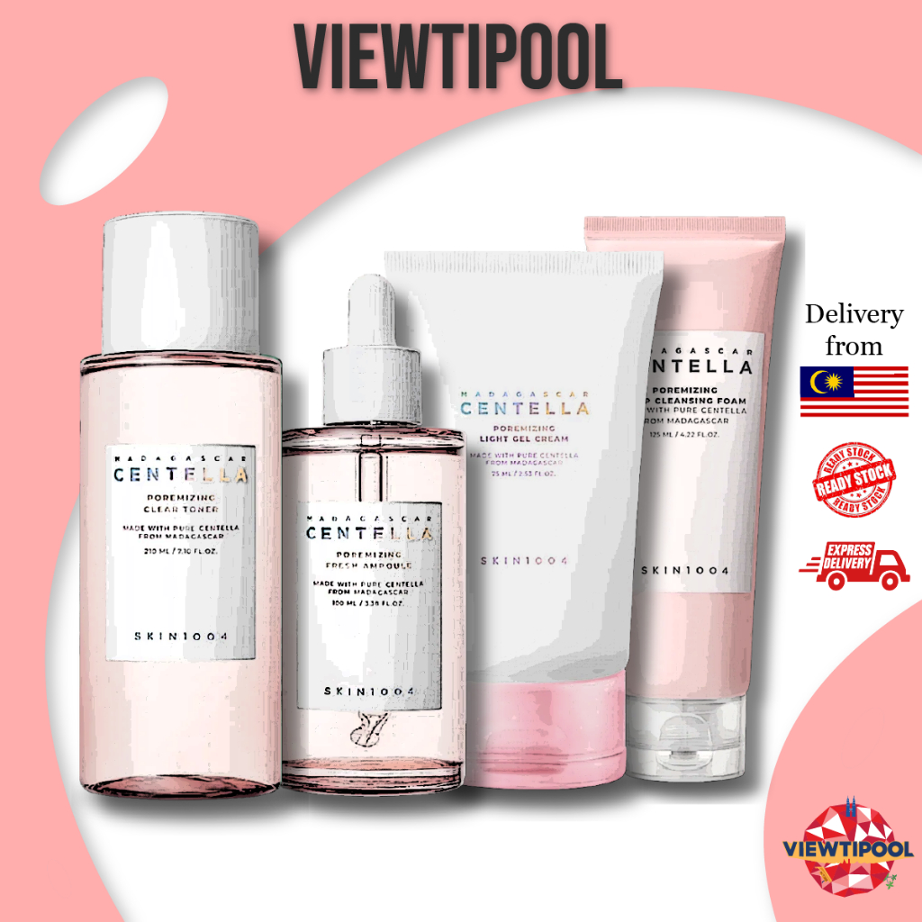 SKIN1004 Madagascar Centella Poremizing Line ( Toner, Cleansing Foam ...