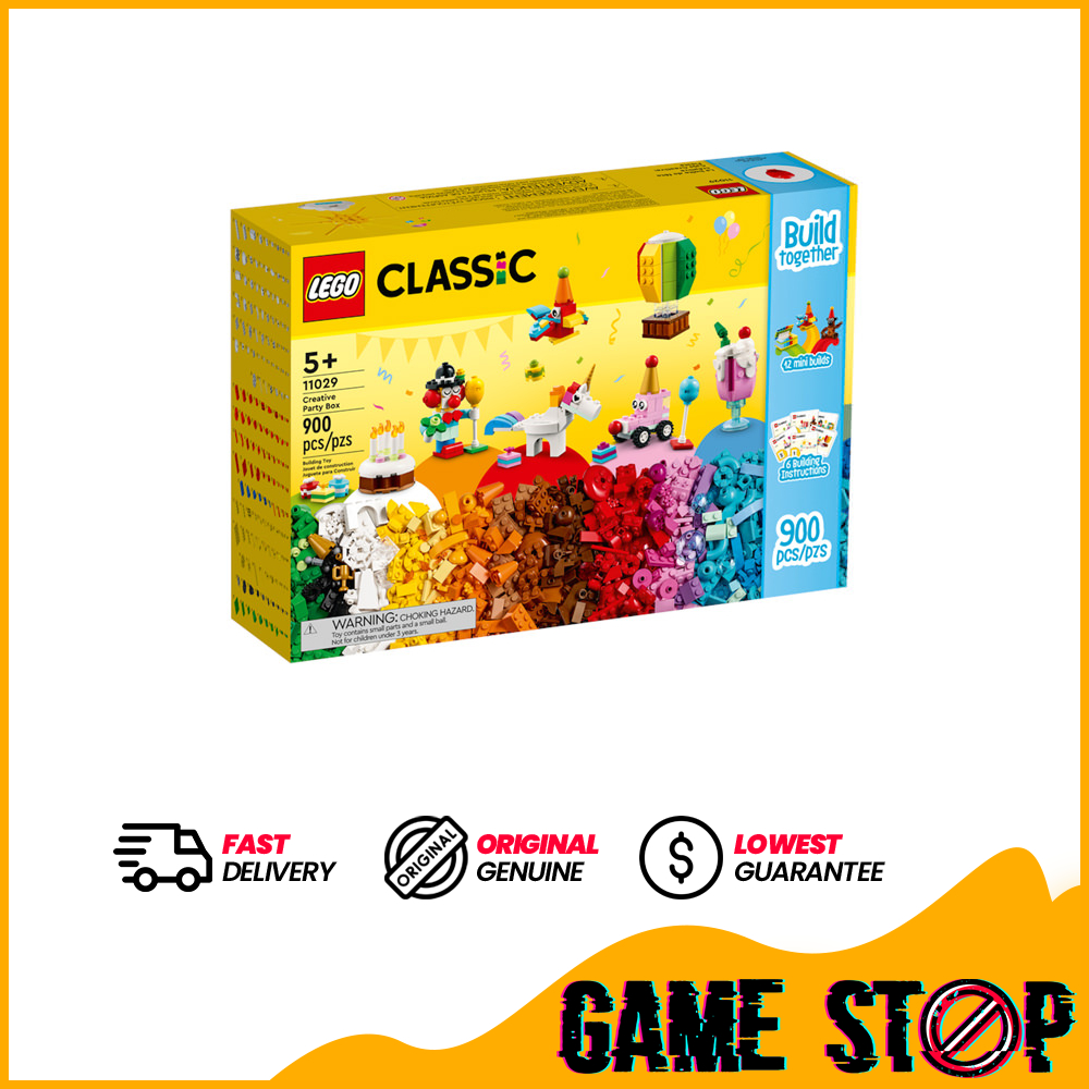 LEGO Classic Creative Party Box Bricks Set 11029, Family Games to Play ...