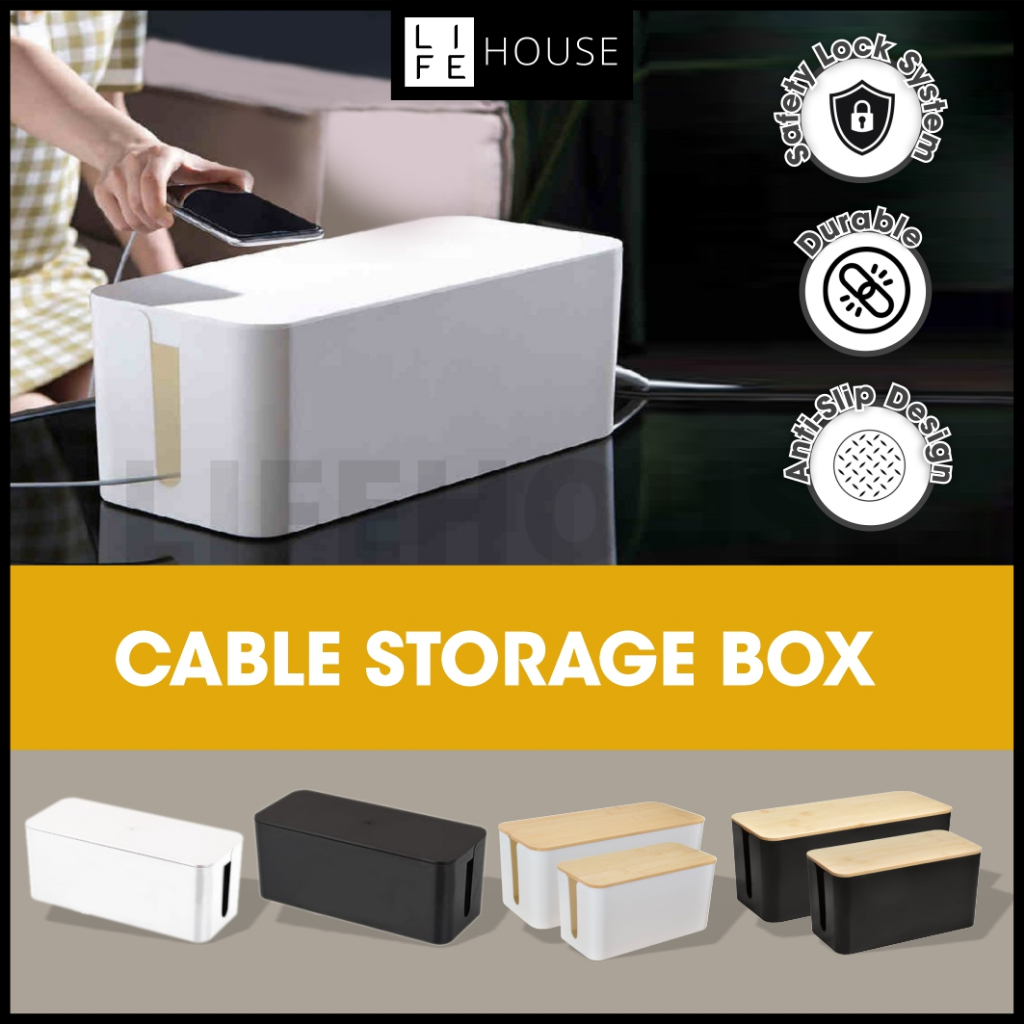 Cable Storage Box Cable Organizer Box Cable Management box Wire Storage ...