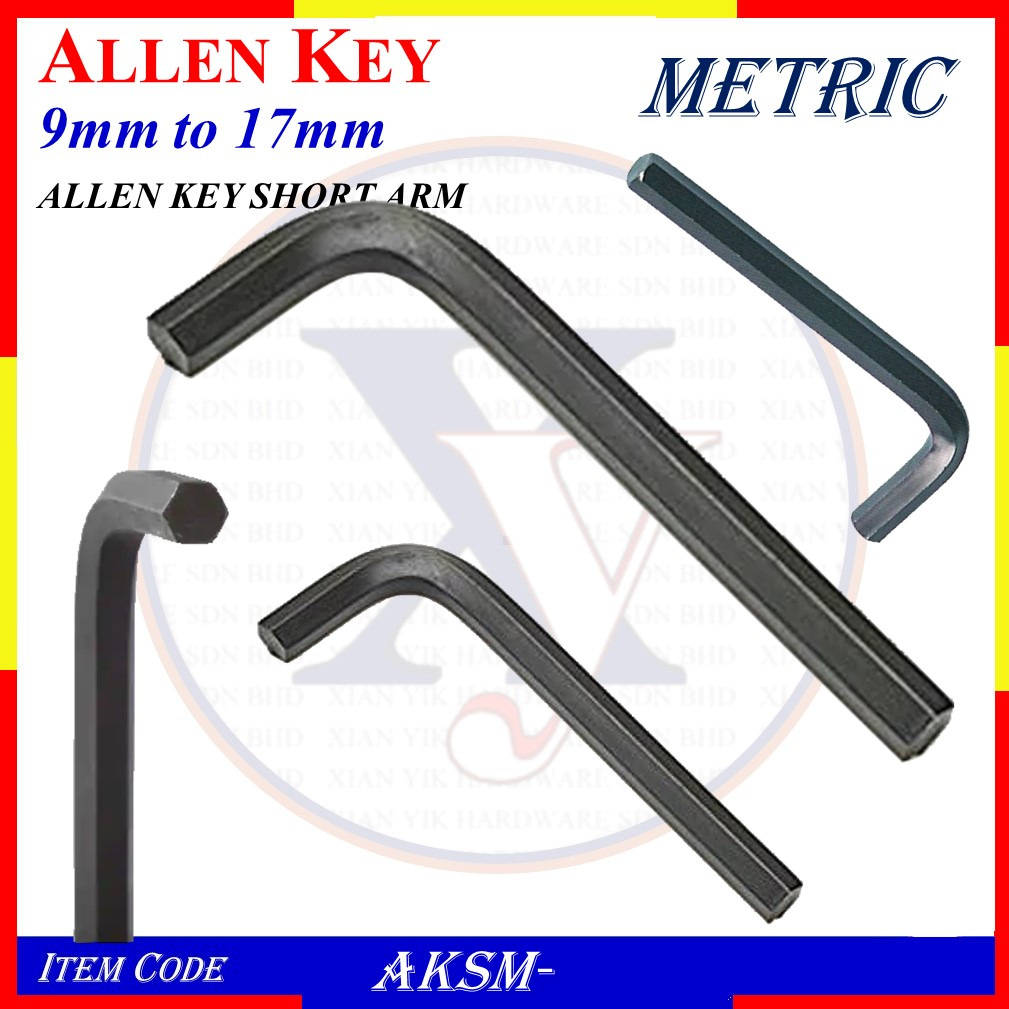 AKSM- 9mm TO 17mm HEX ALLEN KEY SHORT ARM ALLEN KEY | Shopee Singapore