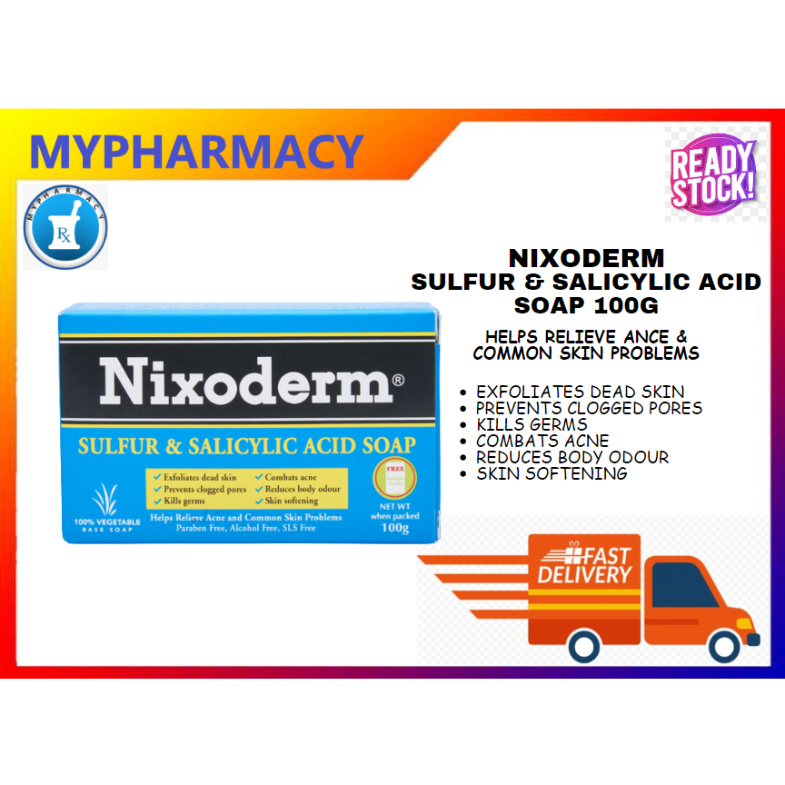 NIXODERM SULFER & SALICYLIC ACID SOAP 100G | Shopee Singapore