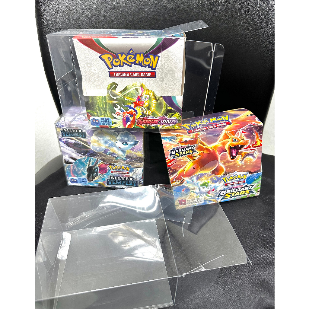 Pokemon Booster box Clear Plastic Display Pokemon Booster Box Protector ...