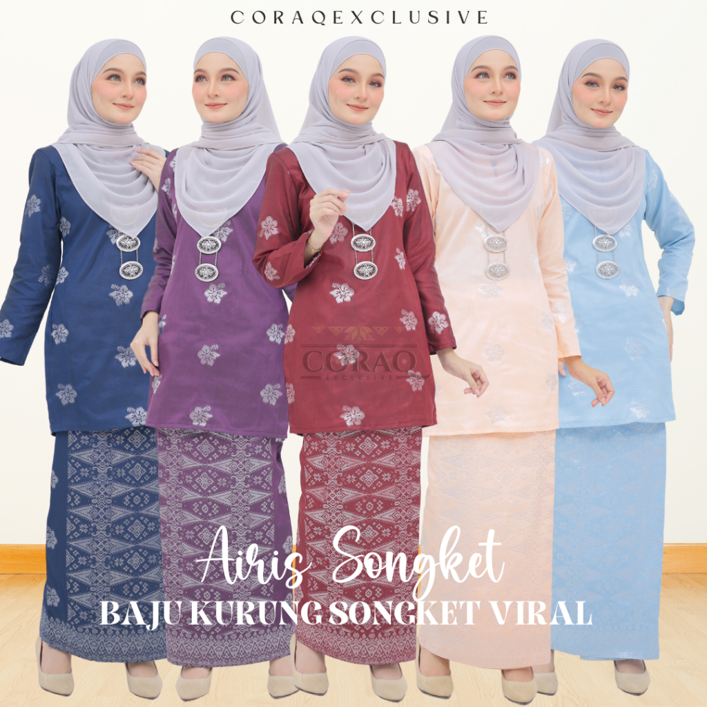 MINI KURUNG SONGKET BUNGA RAYA SILVER ( S-XXL ) | Shopee Singapore
