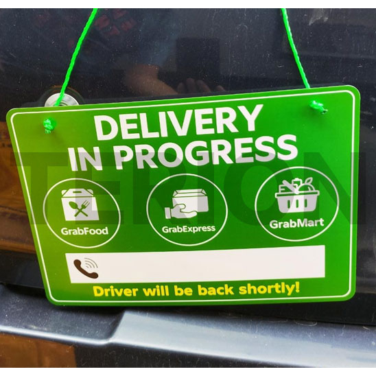 Delivery In Progress / Penghantaran Sedang Dijalankan Sign for Ehailing ...