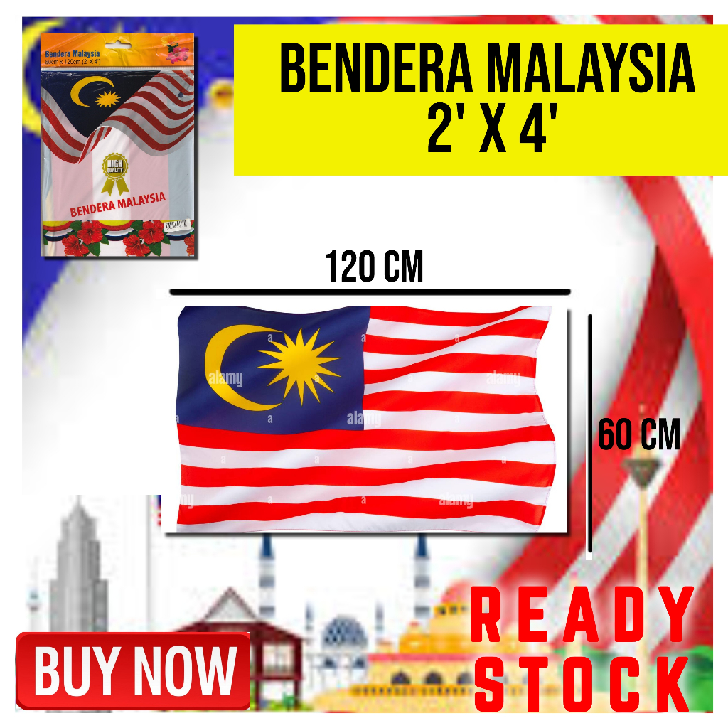 BENDERA 60CM X 120CM (2' X 4') | Shopee Singapore