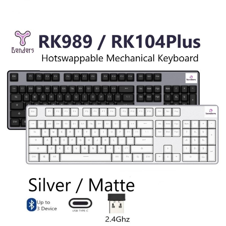 RK989 RK104 Plus Royal Kludge Hot swappable Mechanical Keyboard ...