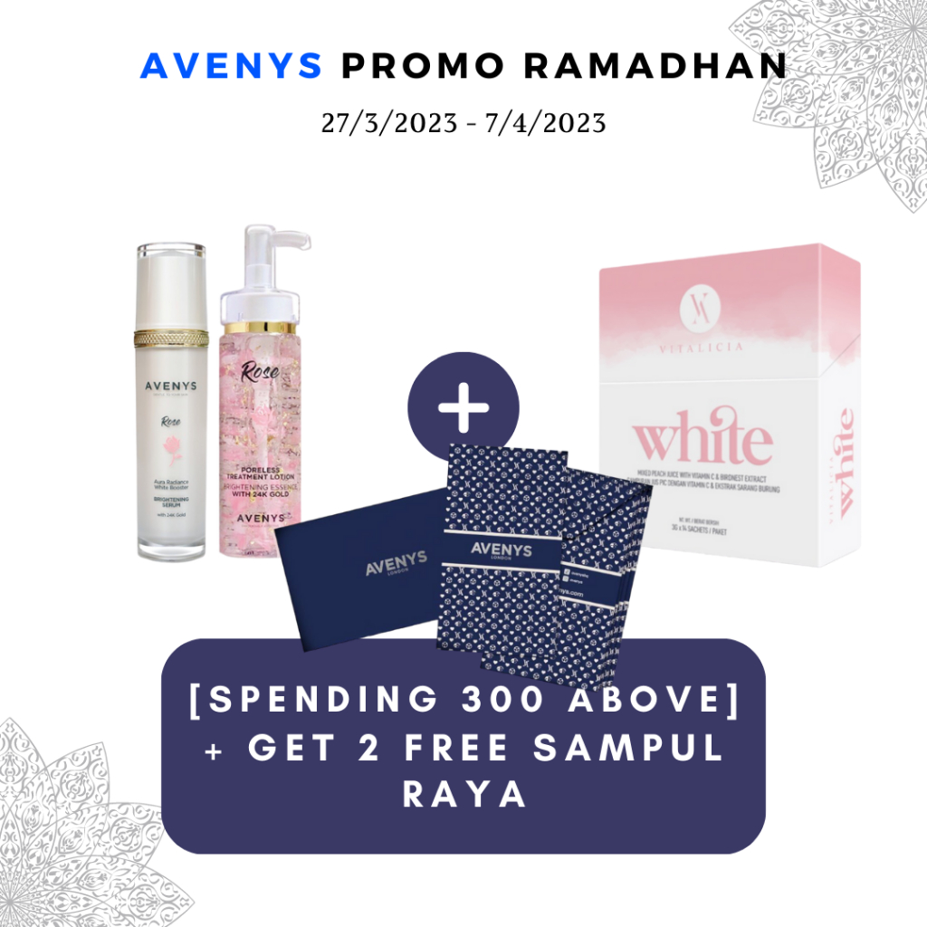 AVENYS RAMADHAN SET ROSE + VITALICIA WHITE ( FREE 2 SAMPUL RAYA ...
