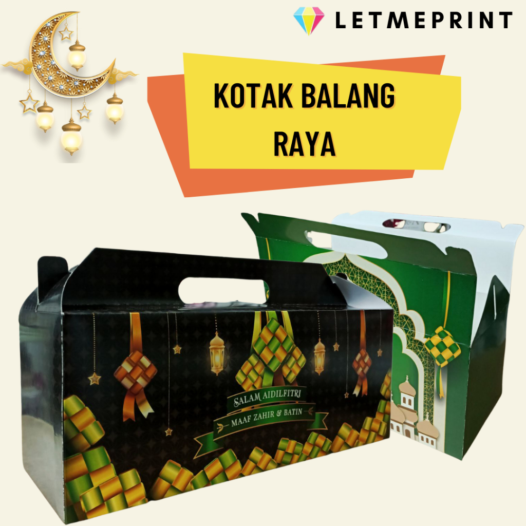 1 PCS HARI RAYA BOX/Kotak Balang Kuih Raya/AIDILFITRI Box/Raya Box ...