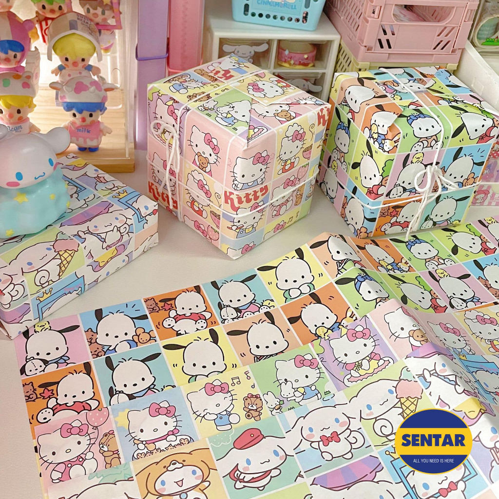 100% 2pcs Sanrio Present Paper Hello Kitty, Cinnamoroll, Pochacco 1set ...