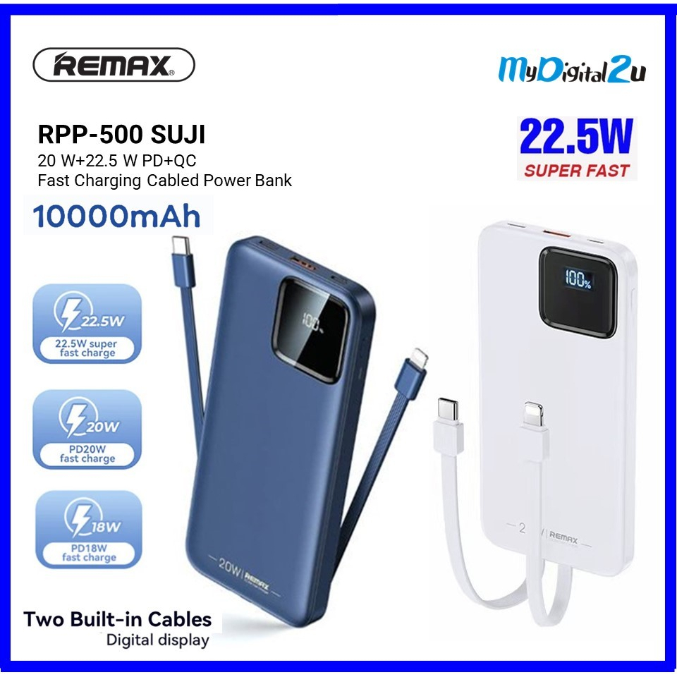 Remax Suji RPP-500 10000mAh PD 20W QC 22.5W Super Charging Powerbank ...