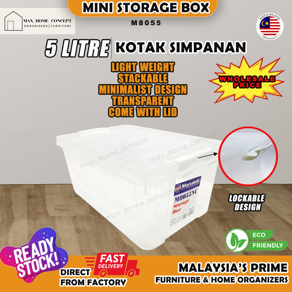 5 LITRE MINI STORAGE BOX/ STATIONARY/ ORGANISERS | BUNDLE SET ...