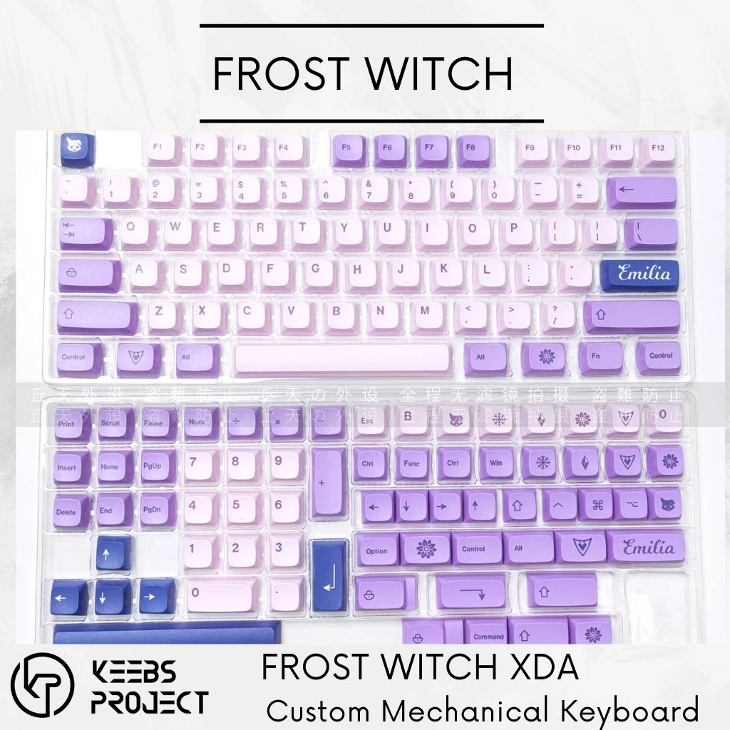 Frost Witch Keycaps XDA PBT Dye Sub Purple Mechanical Keyboard Keebs Project | Shopee Singapore