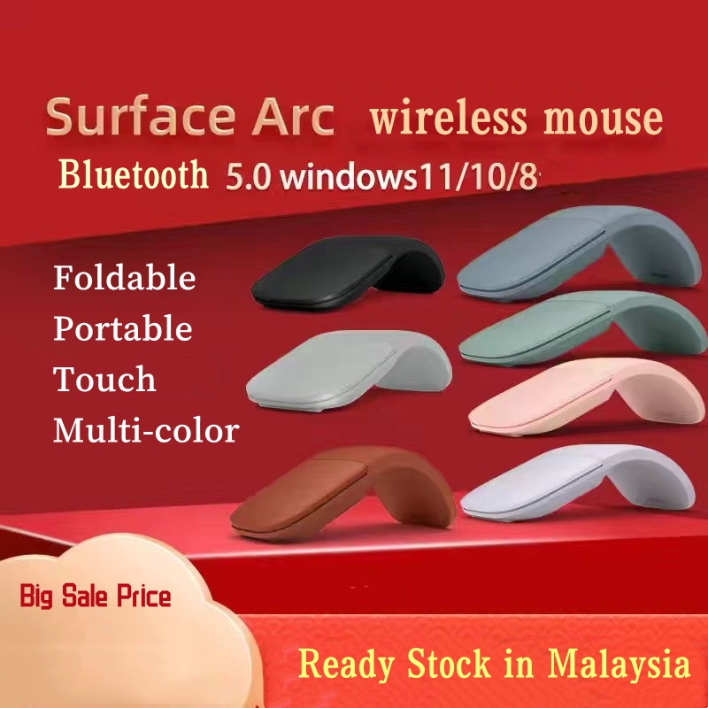 Tetikus Arka Bluetooth Mouse Arc Touch for Microsoft Surface Folding ...