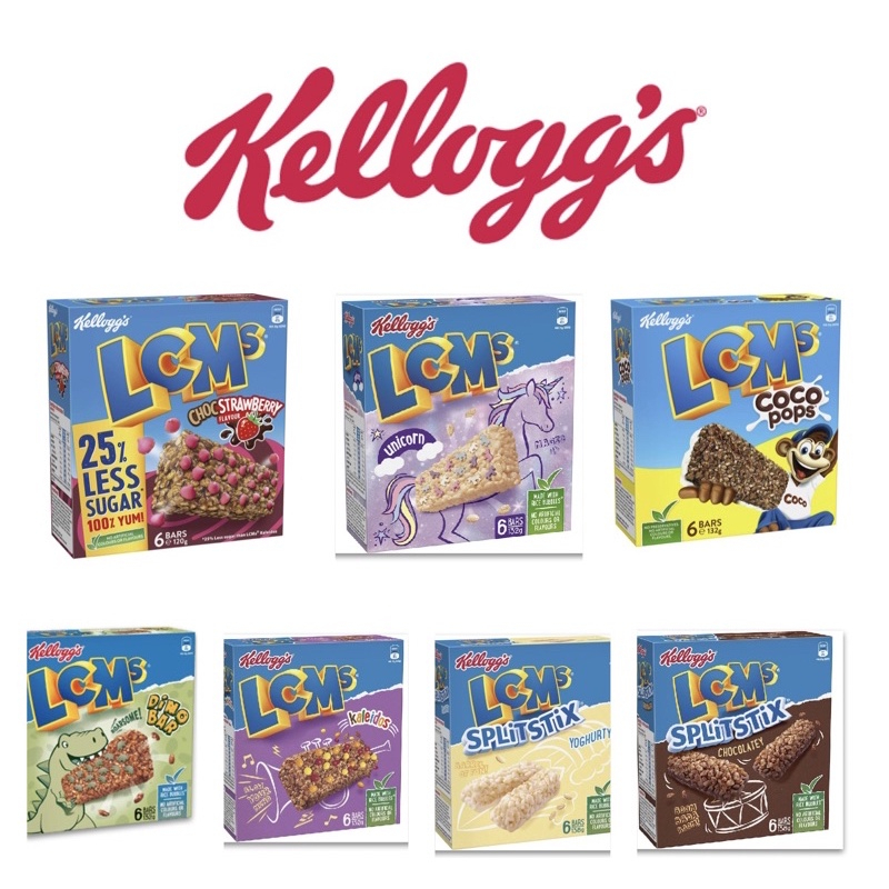 Kellogg's Lcms Puffed Rice Snack Bars (Unicorn/Coco Pops/Split Stix ...