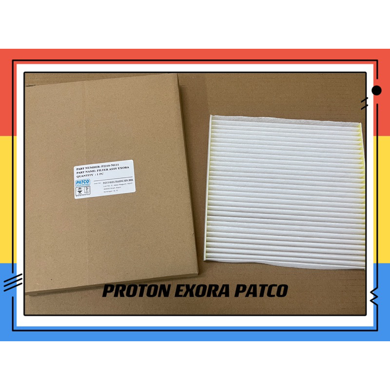 PROTON EXORA PATCO / PROTON SAVVY CAR AIR COND FILTER/HAWA DINGIN ...