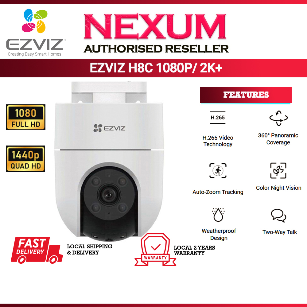Ezviz H8C Full HD 1080P / 2K+ 1440P Pan & Tilt Rotate 360 Outdoor Smart ...