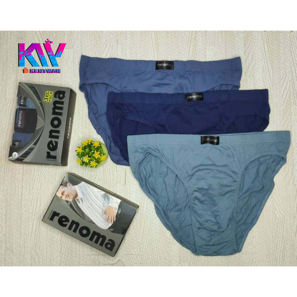 RENOMA PLUS Size Men Underwear 3XL 4XL 5XL Brief 3pcs in 1 | Shopee ...