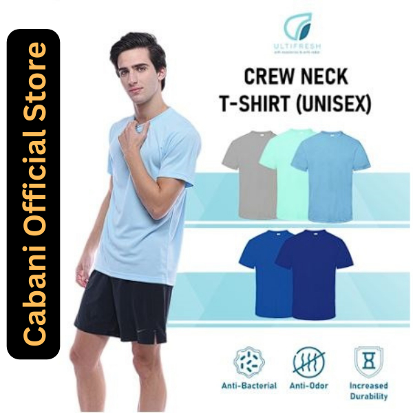 ULTIFRESH UDF01 Unisex T-Shirt Round Neck Dri-Fit Anti Odor Polyester ...