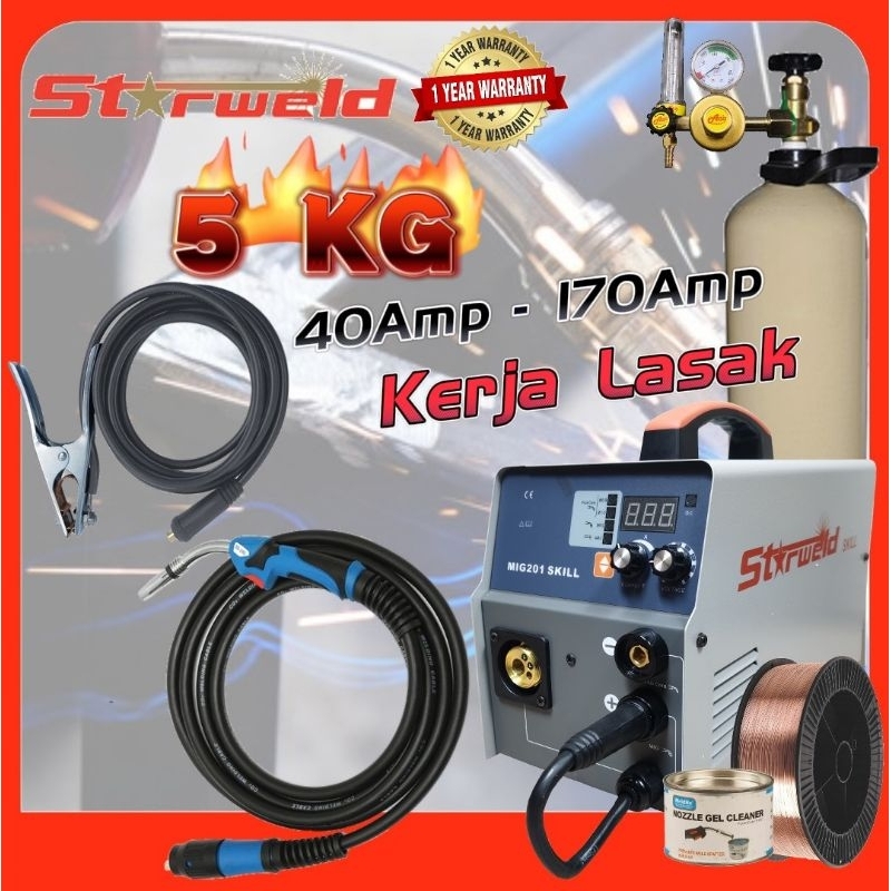 STARWELD MIG201 SKILL Welding Machine Heavy Duty MIG Welding Kerja Tahan Lasak | Shopee Singapore