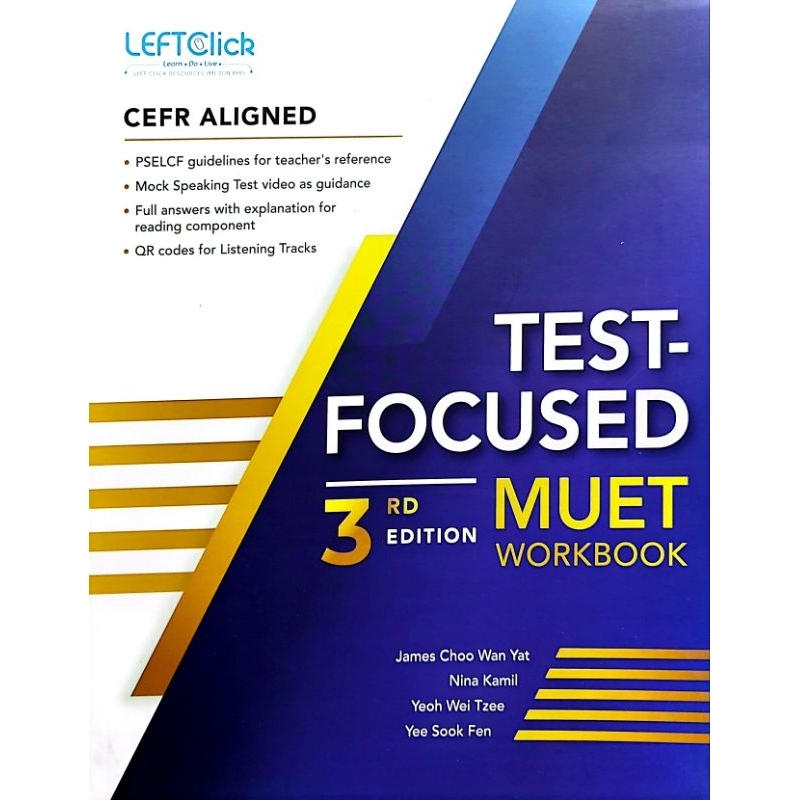 MUET WORKBOOK TEST FOCUSED CEFR ALIGNED (2023) 3nd EDITION-Left Click ...