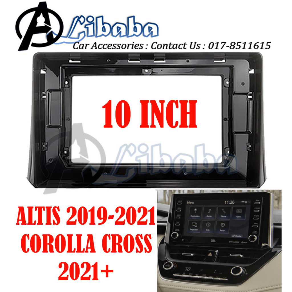 10" TOYOTA ALTIS 2019-2021 TOYOTA CROSS 2021-2024 Android Monitor ...