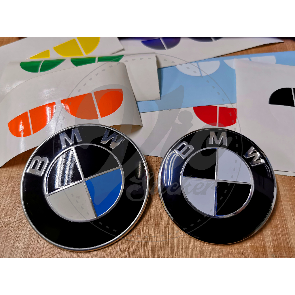 BMW Emblem Sticker Color / Decal (High Quality Sticker) | Shopee Singapore