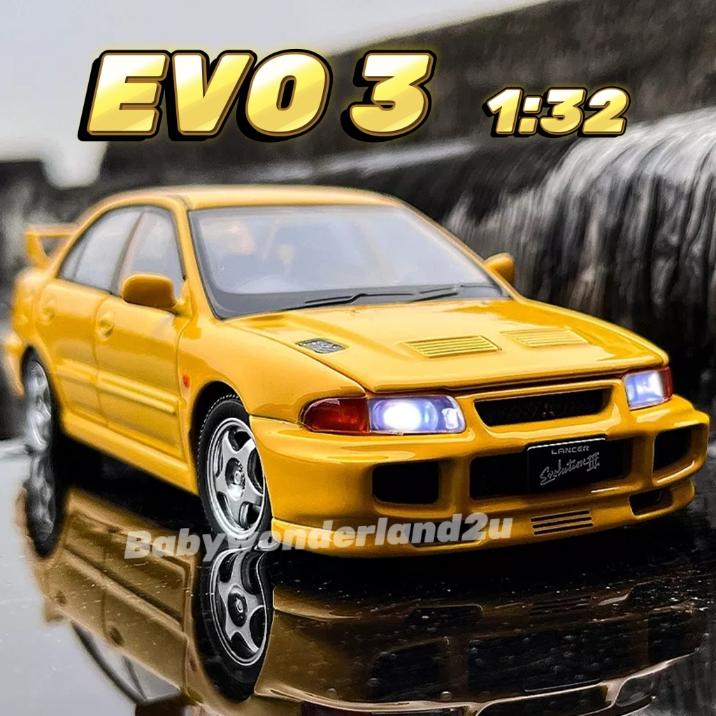 Die Cast Evo 3 Scale 1:32 Mitsubishi Lancer Evo 3 Evolution 3 Evo III ...