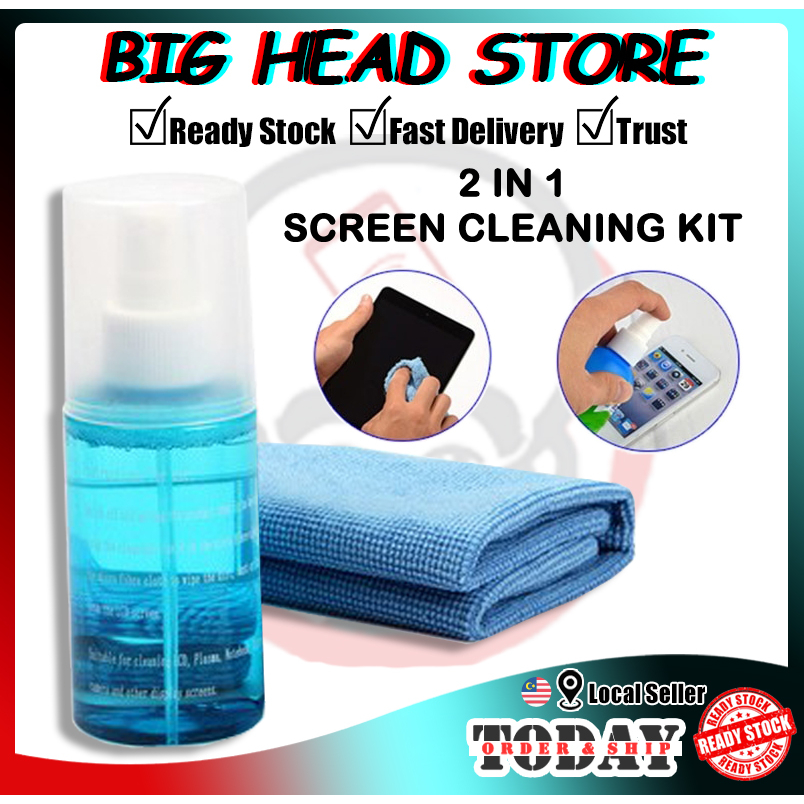 2 in 1 Screen Cleaning Kit 120ml For Mobile LCD Laptop Screen Cleaning ...