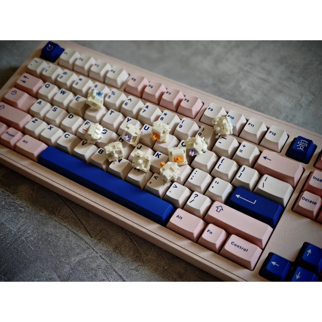 Ai Fei Cherry ABS Double Shot Bai Lan Two-Color Keycap Set for MX ...