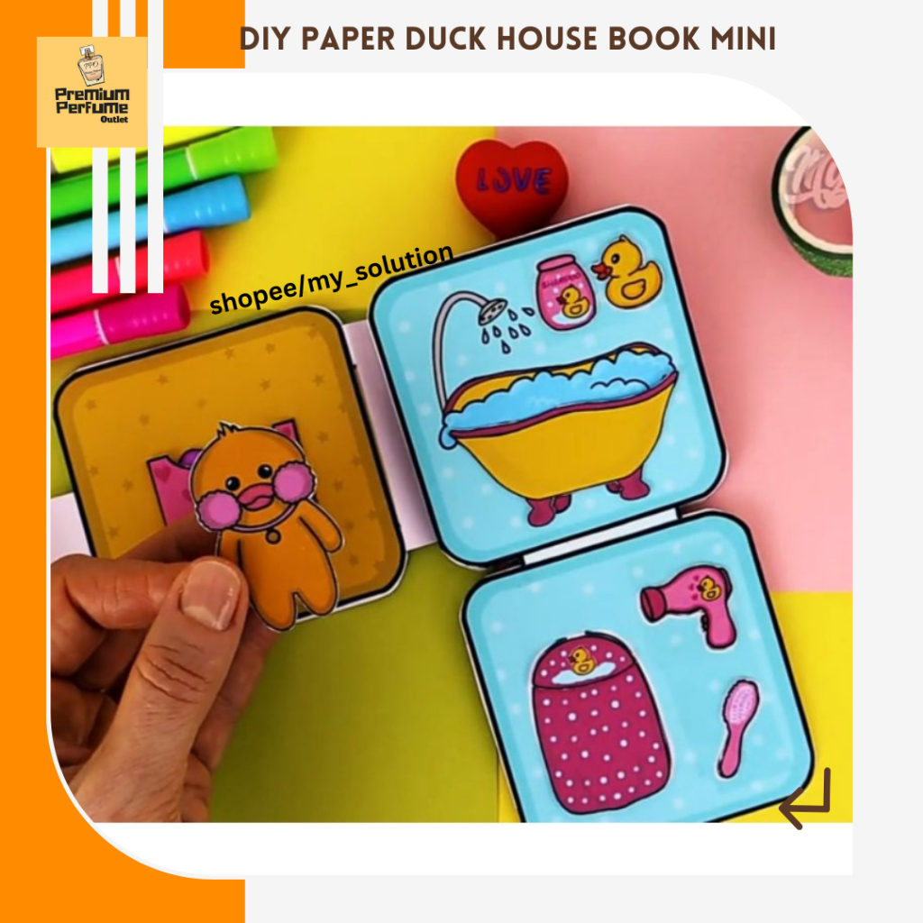 Paper Duck House Book Mini Paper Doll Laminated Template Paper DIY ...