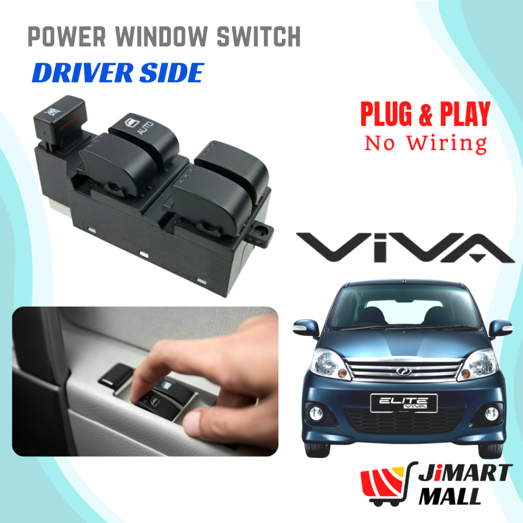 PERODUA VIVA POWER WINDOW SWITCH Main Sub Master Auto Down Switch Suis ...