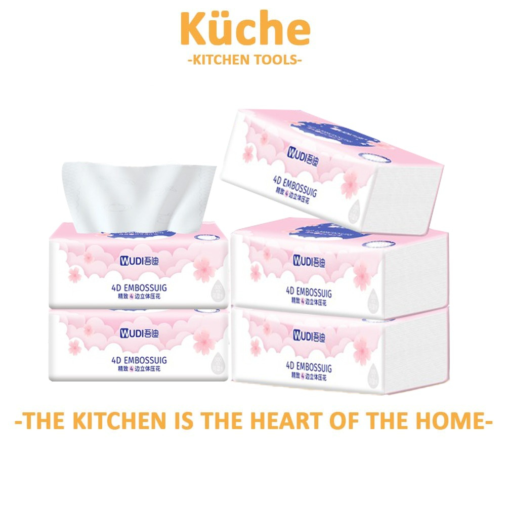 KUCHE 4D 5 Layer Tissue Paper Pink Sakura Extra Thick Tissue Paper ...