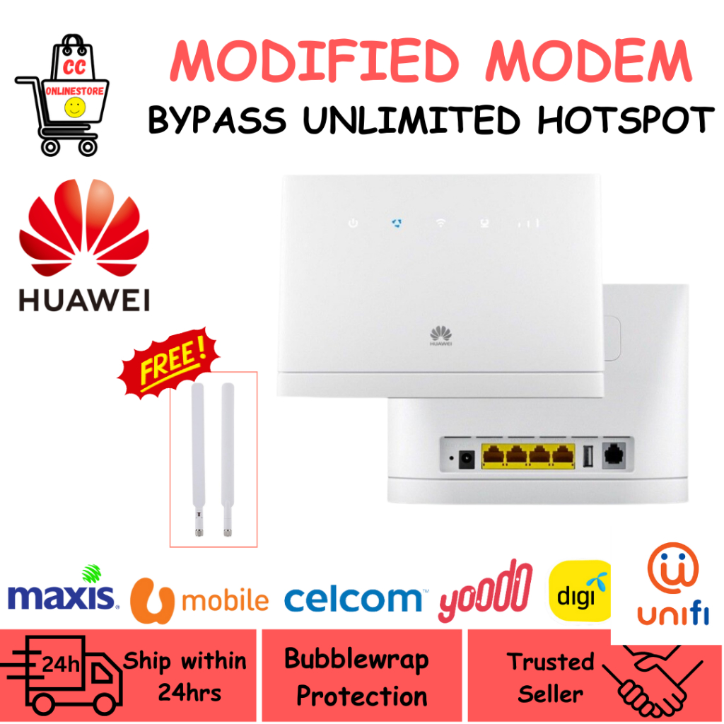 2023 NEW MODEM WIFI MODIFIED UNLIMITED HOTSPOT 4G HUAWEI B310/B315 BYPASS DATA UNLIMITED ...