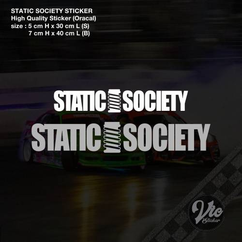 STATIC SOCIETY Sticker / Decal (High Quality Sticker) | Shopee Singapore