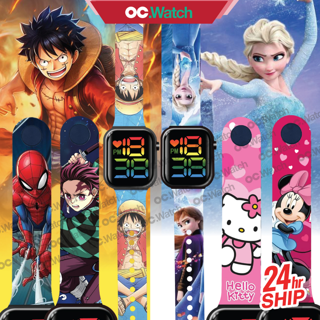 Anime Jam Tangan Lelaki Perempuan Kanak Budak Digital LED Men Boy Girl ...