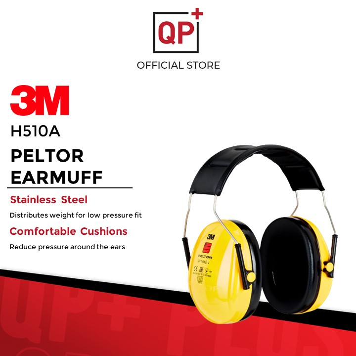 3M H510A PELTOR OPTIME SAFETY EARMUFF EAR MUFFLE EAR PROTECTOR 27DB ...