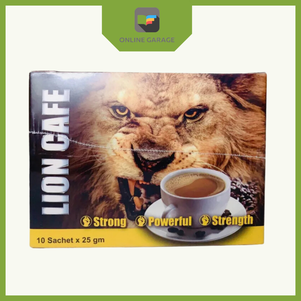 Lion Cafe : Strong, Powerful, Strength (10 Sachets x 25gm) | Shopee ...
