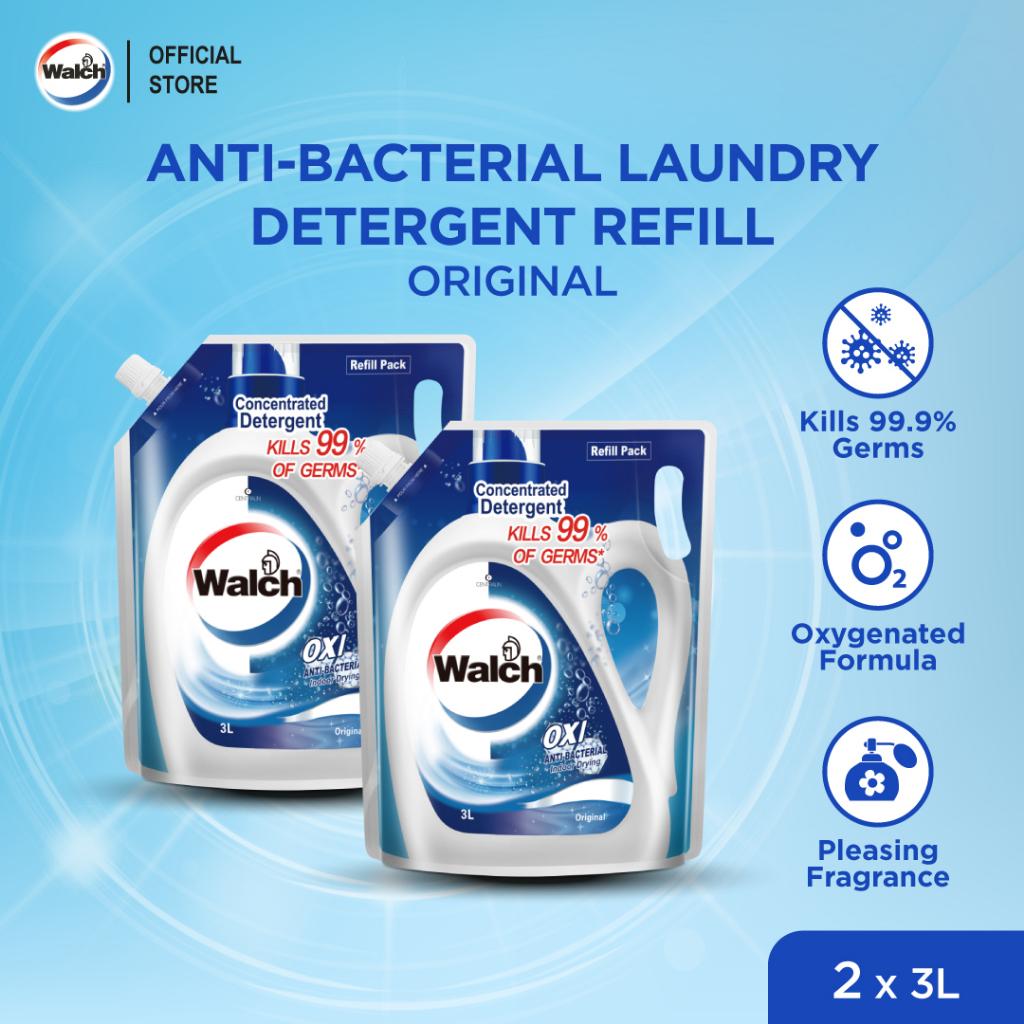 [TWIN PACK] Walch Antibacterial Laundry Detergent Refill (3L) | Shopee ...
