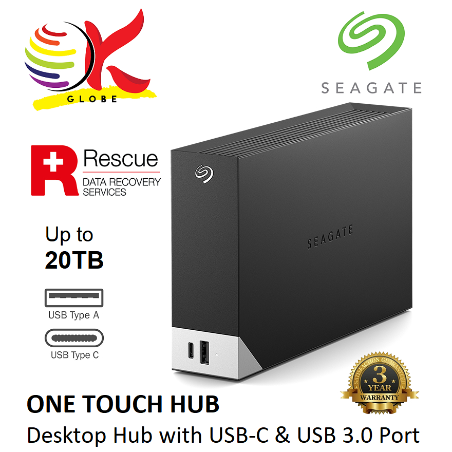 SEAGATE ONE TOUCH HUB DESKTOP HUB WITH PASSWORD PROTECTED STORAGE AND ...
